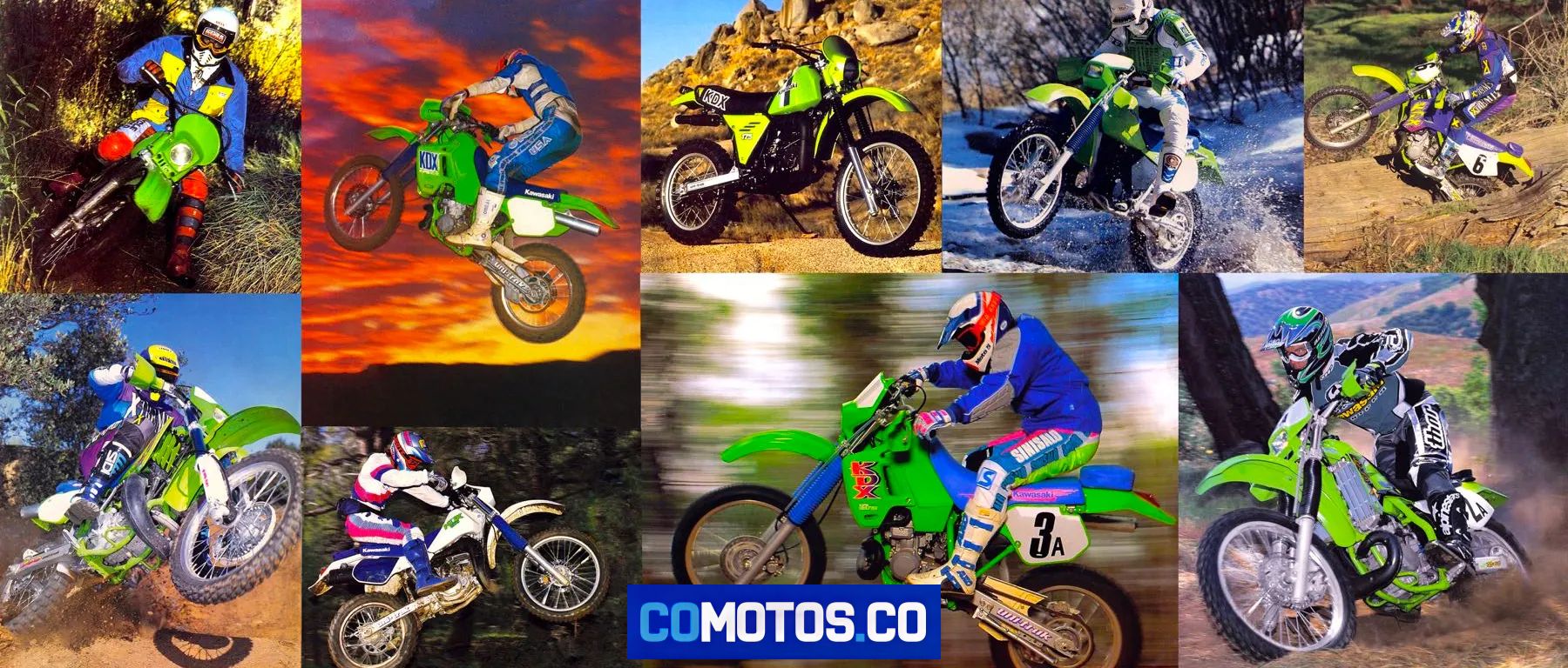 ¿Cuál es la diferencia entre las KX, KLX, KDX y KLR de Kawasaki?