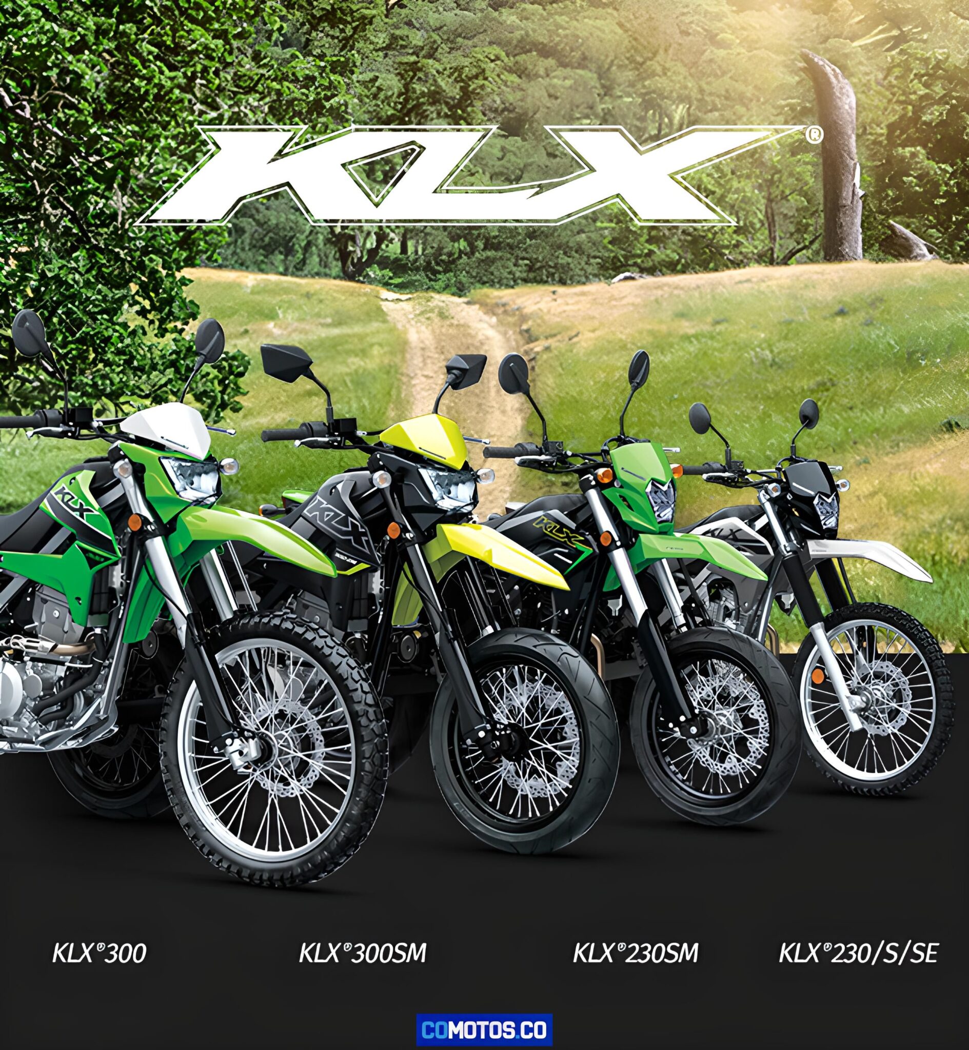 ¿Cuál es la diferencia entre las KX, KLX, KDX y KLR de Kawasaki?